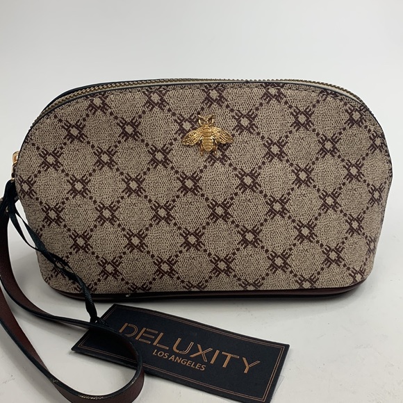 Deluxity | Bags | Deluxity Los Angeles Vegan Cosmetic Pouch Bag Clutch ...